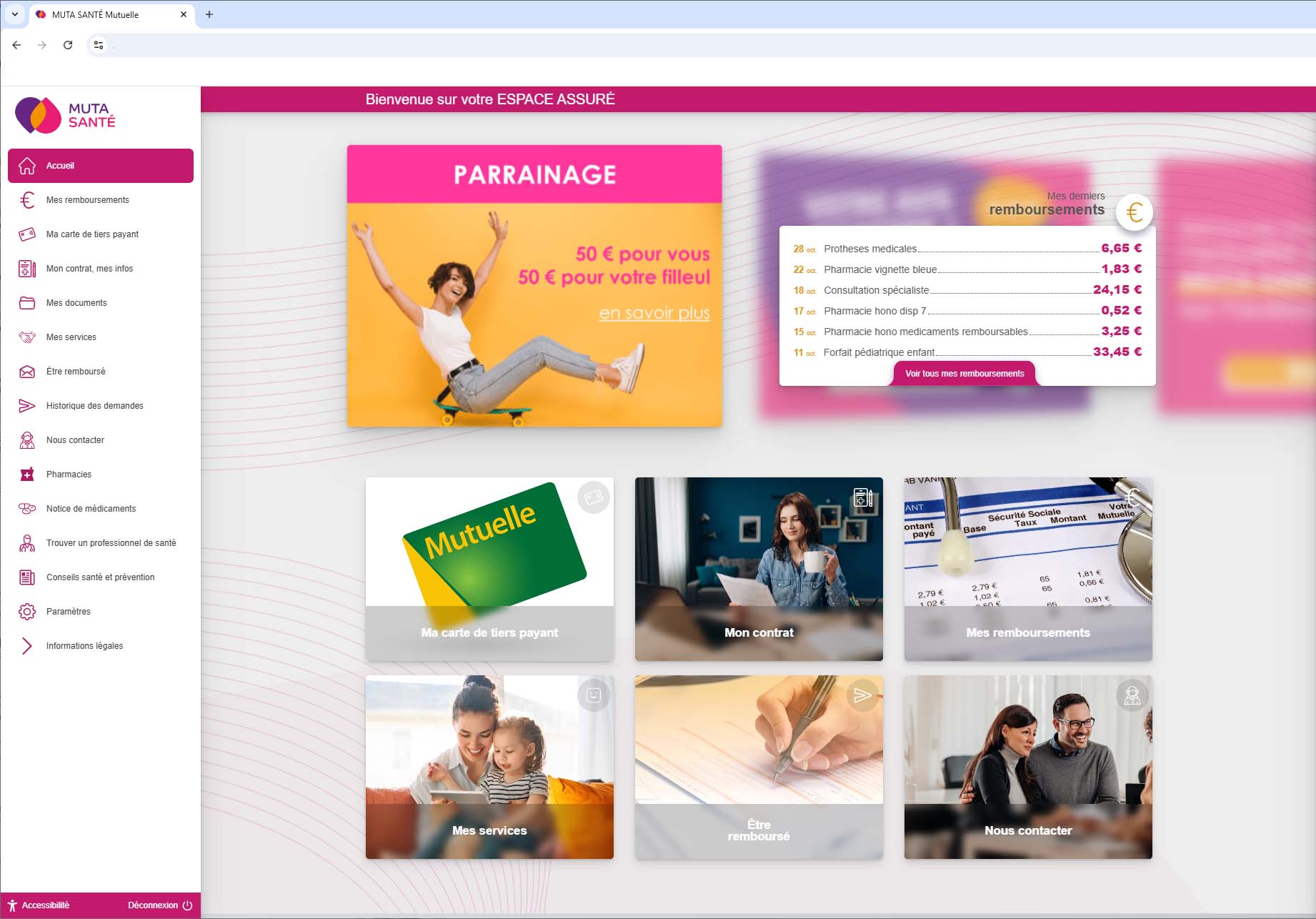 Votre nouvel Espace Assuré - Muta Santé
